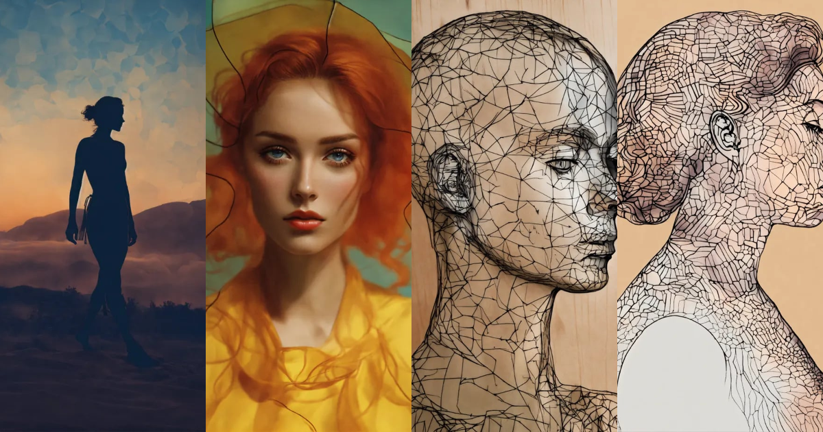 Lexica - Only human contour silhouette transparent