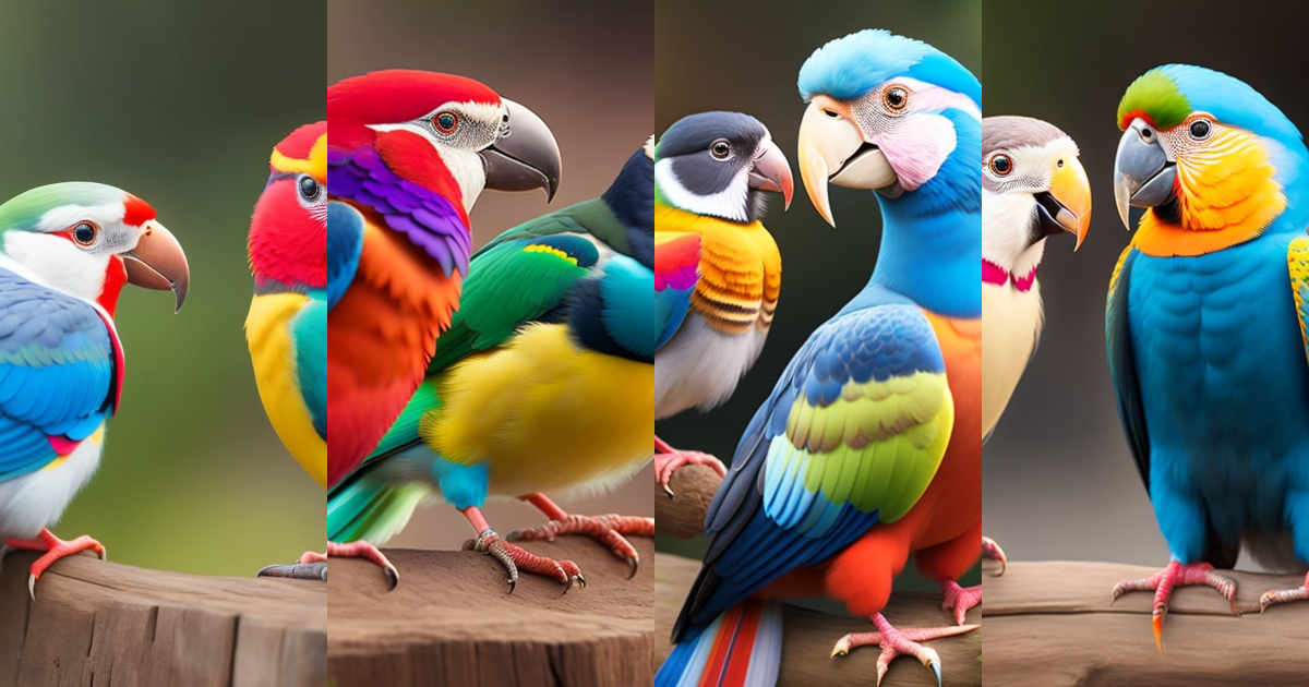 Lexica - Show scenes of other animals, helping the bird and the parrot ...