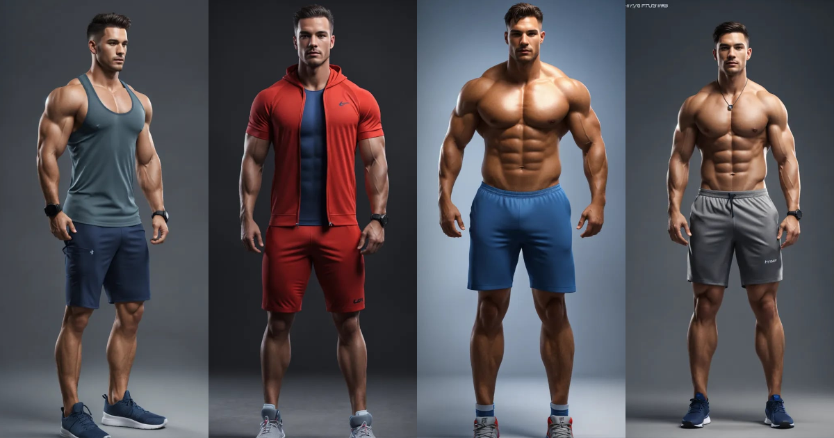 Lexica - A normal weight man fitness wear, full body, studio photo ...