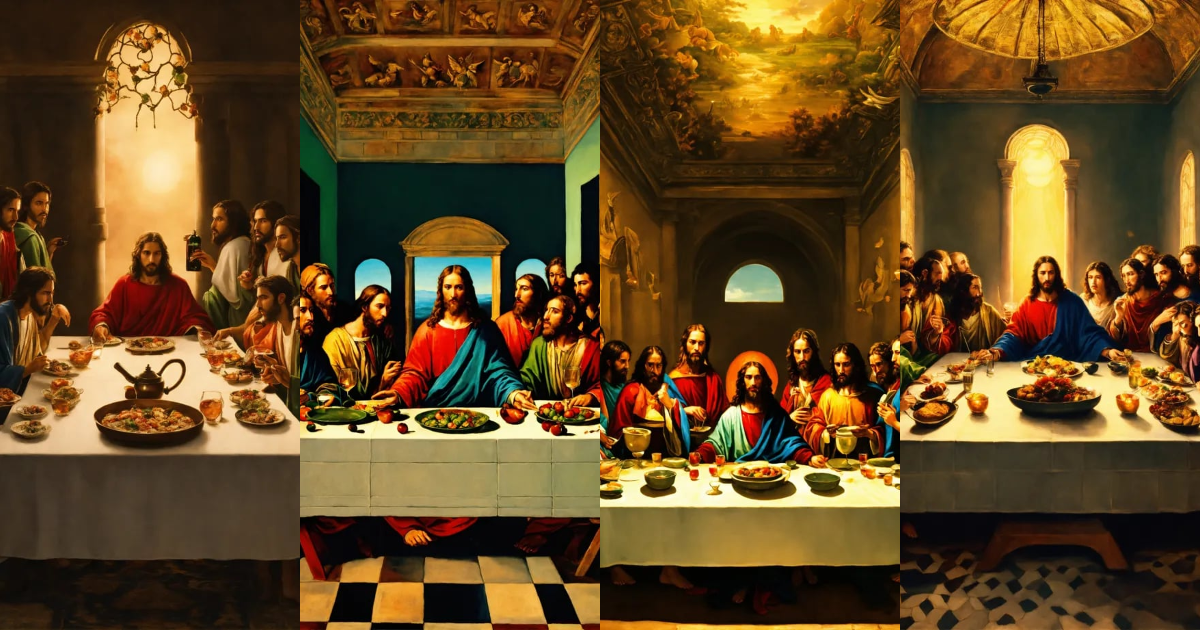 Lexica - The last supper, but in a war of angels and demons