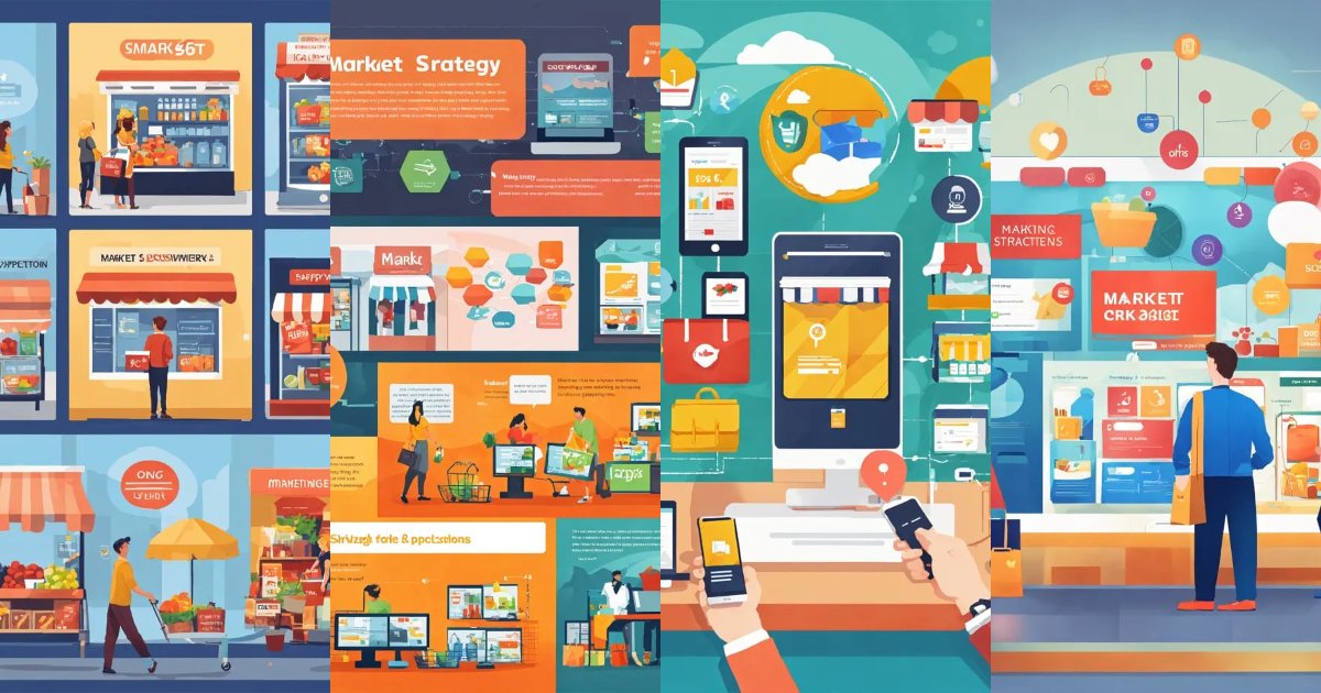 Lexica - Design an image illustrating the concept of market-driven ...