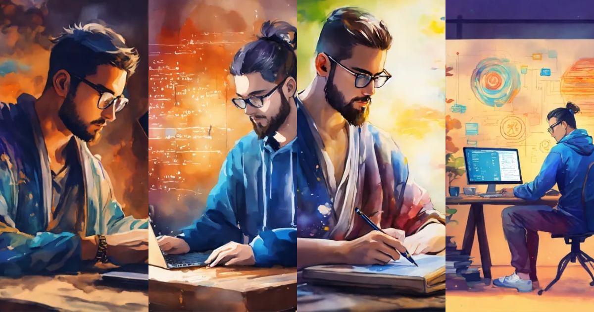 Lexica - Software developer writing code, typescript, c#, computer ...