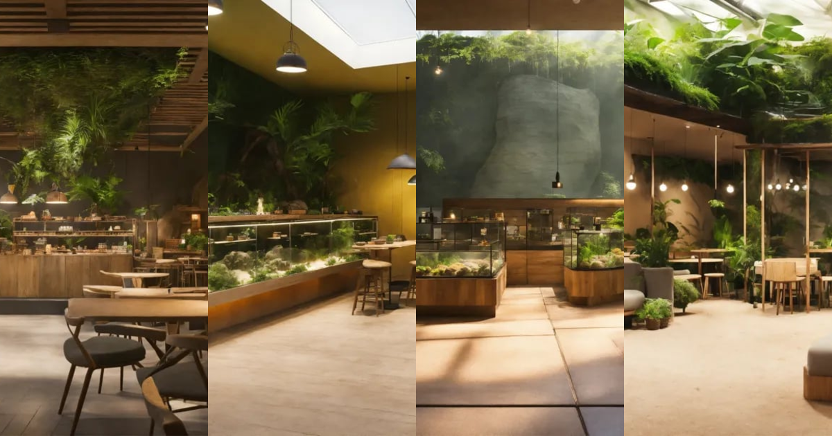 Lexica - Reptile and pet cafe, sectioned off into jungle section and ...