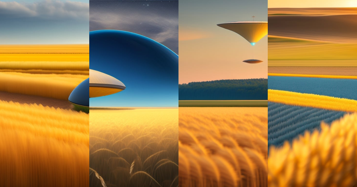 Lexica - Wheat field with slightly visible traces of aliens, reptilian ...