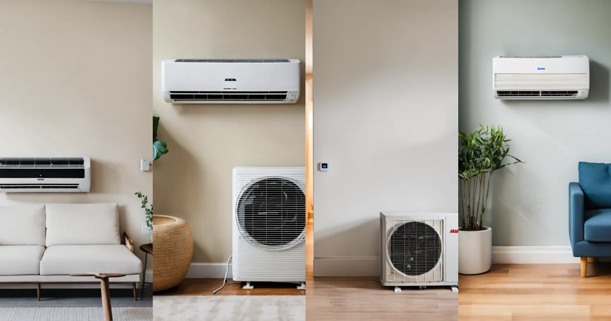 Lexica - Photo of an expensive air conditioner on a white wall in home
