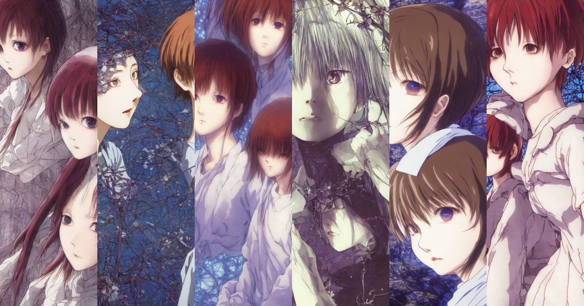 Lexica - Lain ayanami thorncrown gaze, with female northern golden ...