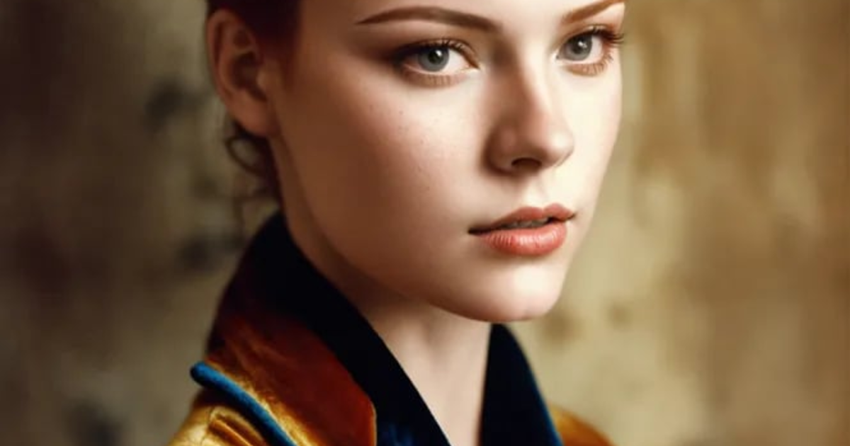 Lexica - A mysterious photo of a fiery redhead girl in a velvet blazer ...