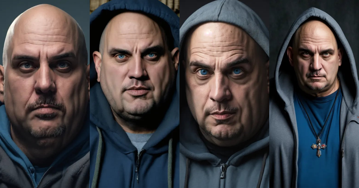 Lexica - UNCLE FESTER JOHN FETTERMAN WEARING A HOODIE OVER HIS HEAD ...