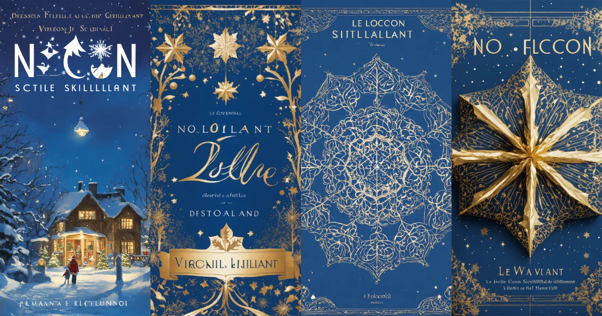 Lexica - Couverture de livre de noël avec le titre le flocon ...