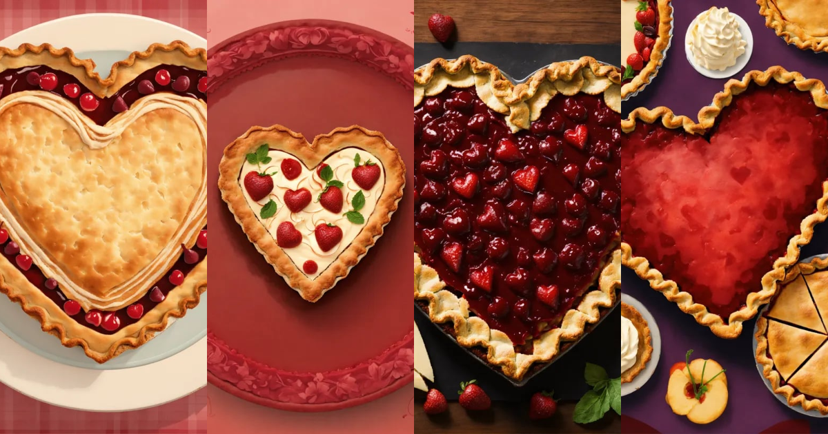 Lexica - Design a heart-shaped pie as the centerpiece. Use vector ...