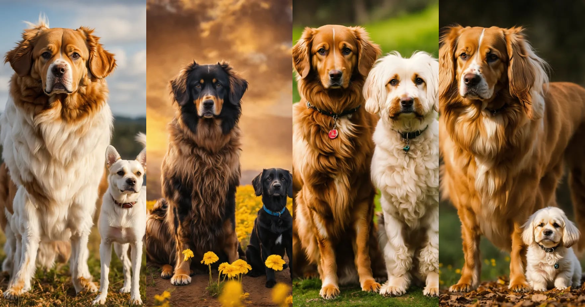 Lexica - Comparison between two dogs. One small and one very big. The ...