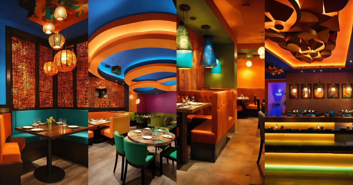 Lexica - Design a front prospective of a vibrant Indian restaurant ...