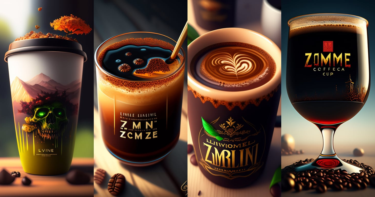 Lexica - Living zombie coffe cup, landscape, fantasy, anime, intricate ...