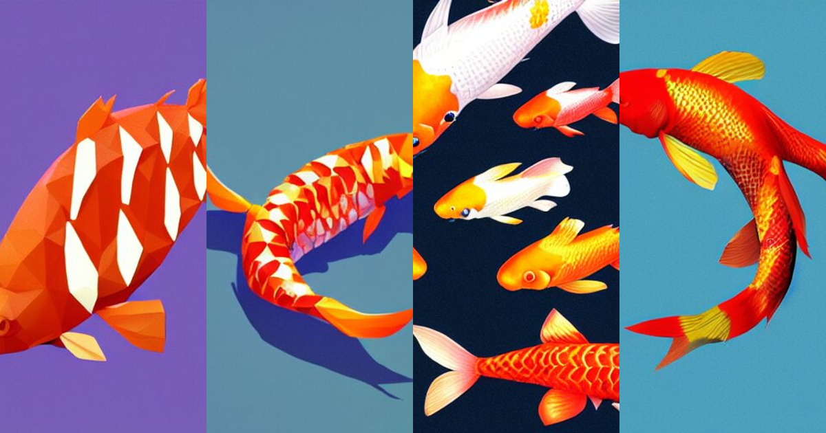 Lexica - Koi fish, low poly, isometric, artstation, digital art, oil on ...