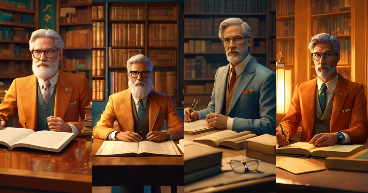 Lexica - A science fiction hologram of pythagoras, a handsome 55 year ...