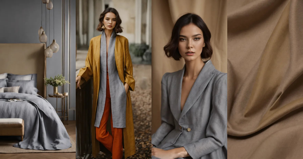 Lexica - Sustained gray, avant-garde touch for cloth in linen, posh and stylish, for timeless, 8K