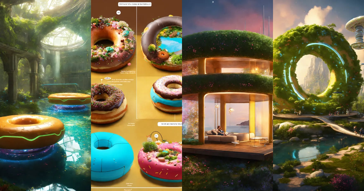 Lexica - Futuristic eco system cool on a donut infinity