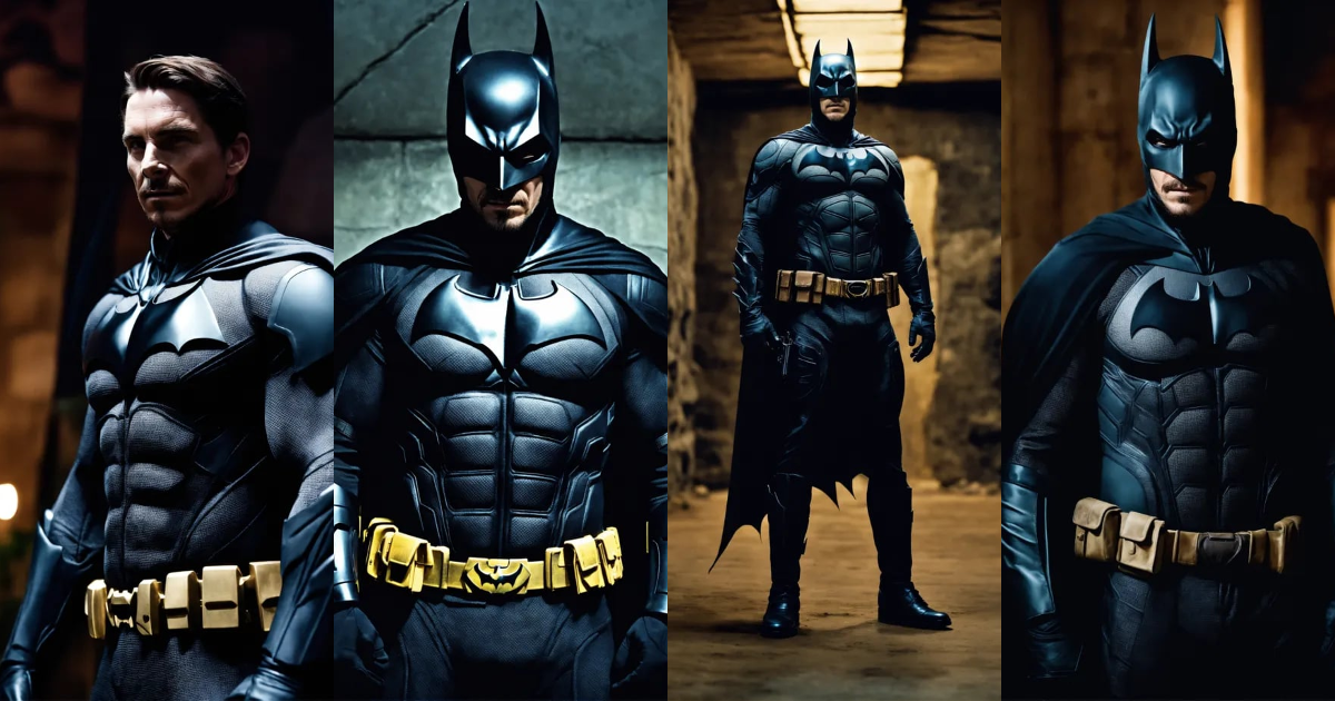 Lexica - Face focus shot, 1 man, solo, Christian Bale as Batman, tall ...