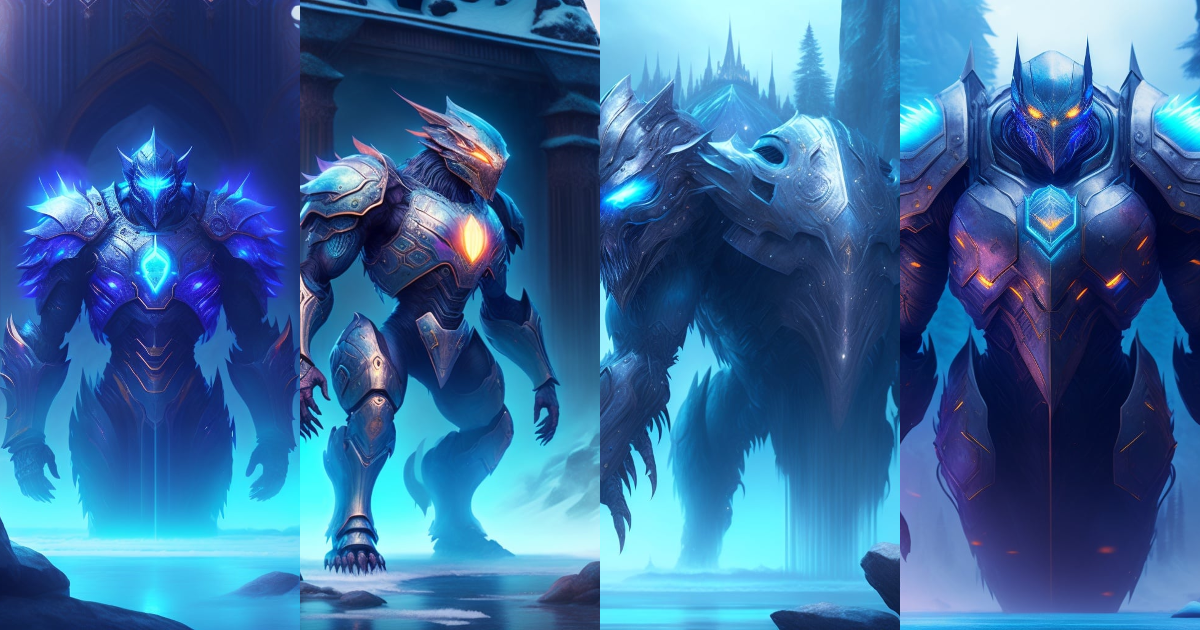 Lexica - Scary Monster Bionicle, icy Post Apocalyptic Ruins, full ...