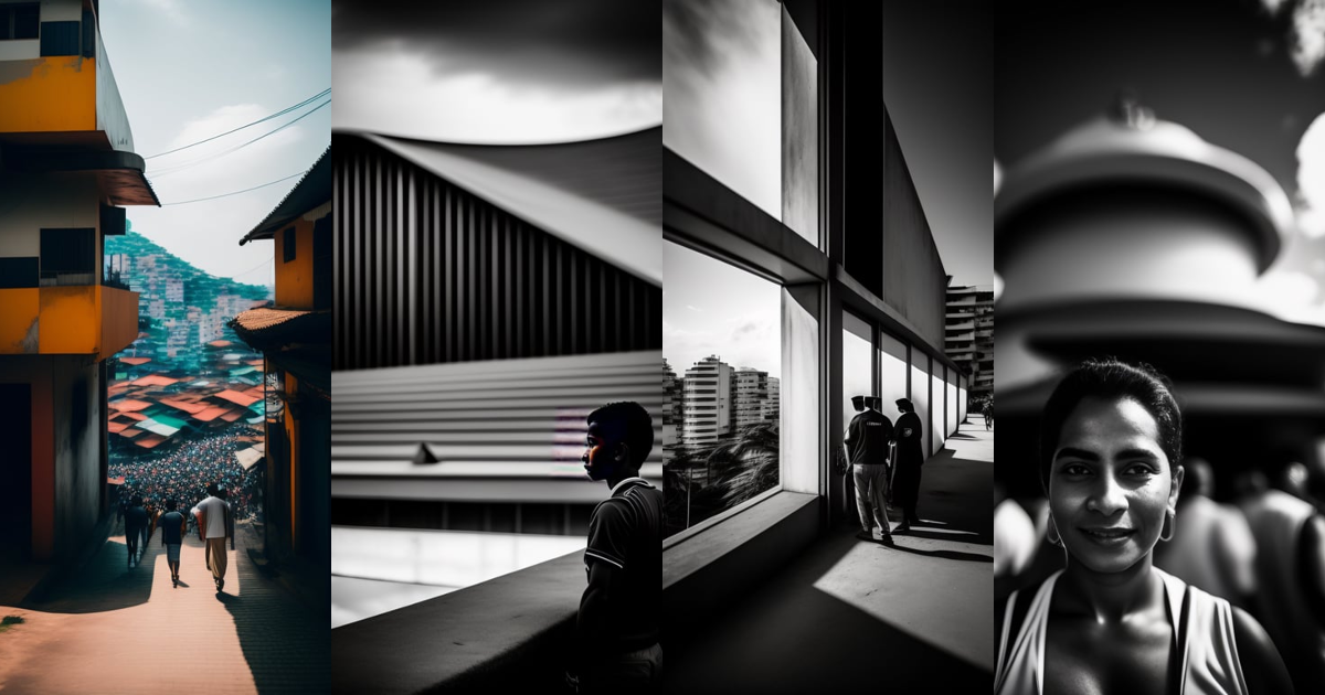 Lexica - Photography, portrait, 30mm, crowd, Oscar Niemeyer Building ...