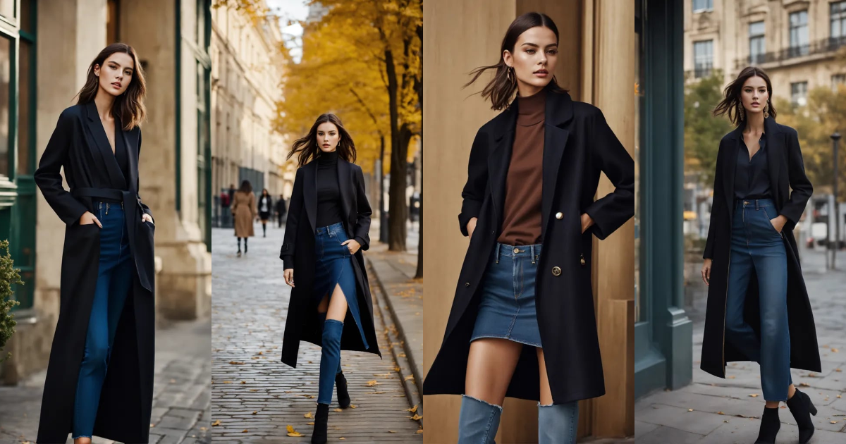 Lexica - Ultra HD photo of brunette model wearing Fall Outfit, black ...
