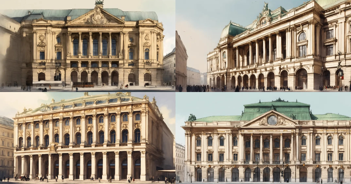 Lexica - A sketch of the outside of the vienna state opera house ...