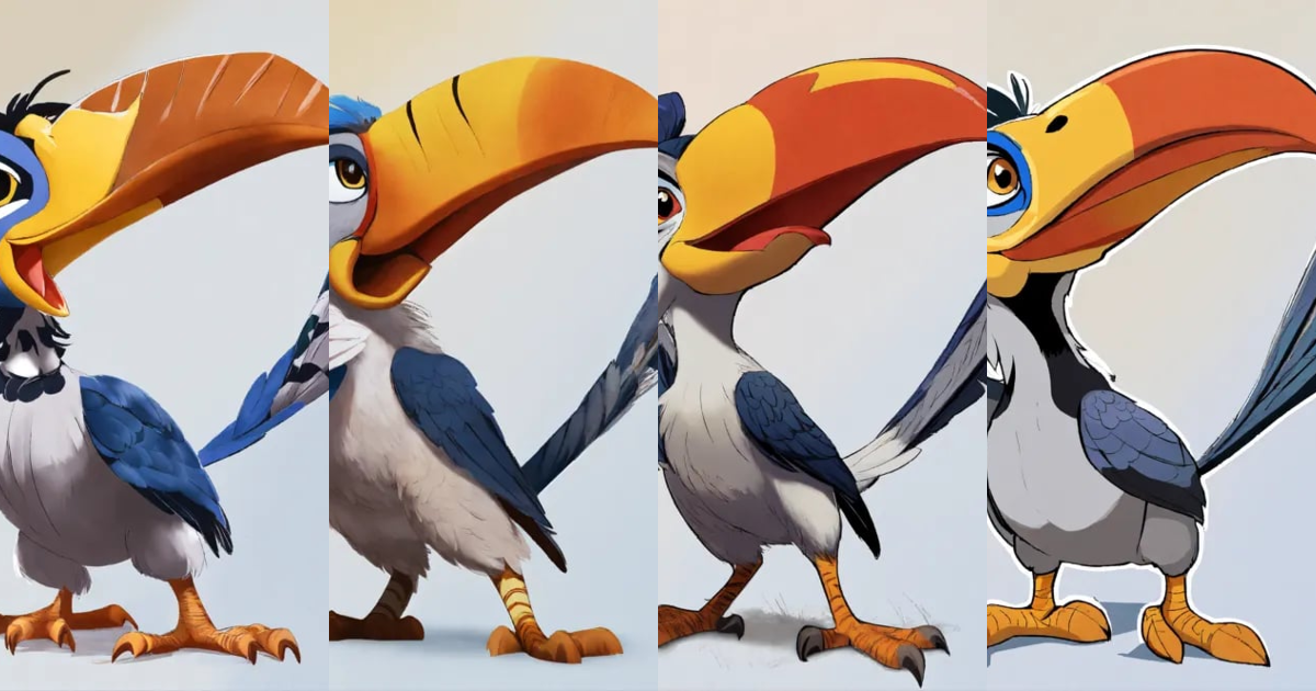 Lexica - Zazu yellow-billed hornbill, big-tailed bird, from Disney's ...