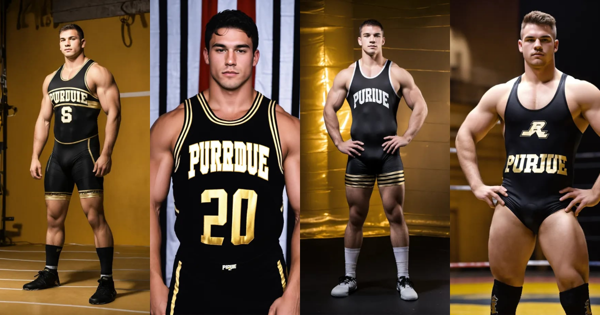 Lexica - An image of an hunky college jock in a wrestling singlet. The ...