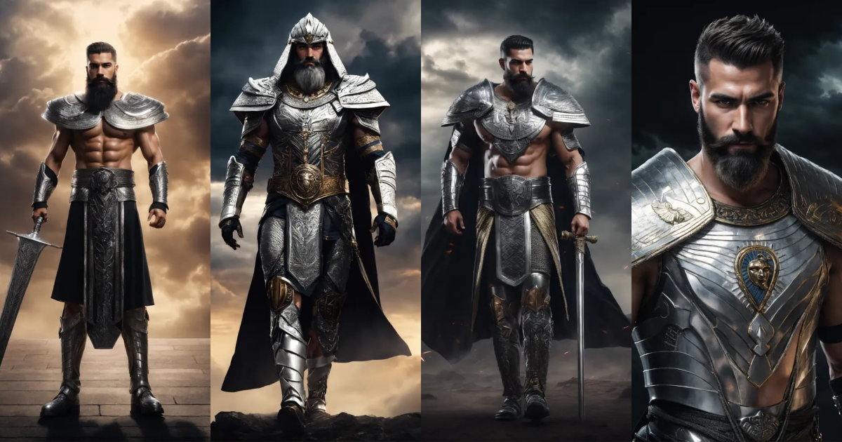 Lexica - Well groomed bearded man, a strong handsome white god wizard ...
