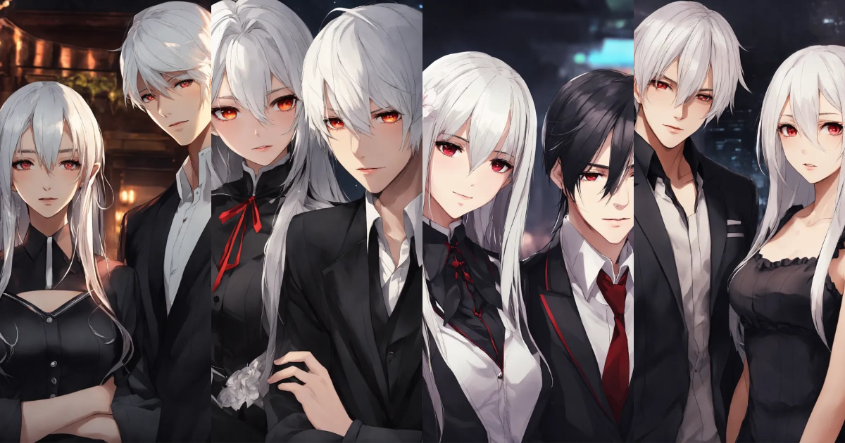 Lexica - Guy and girl 20 years old. twins. The girl has white long ...