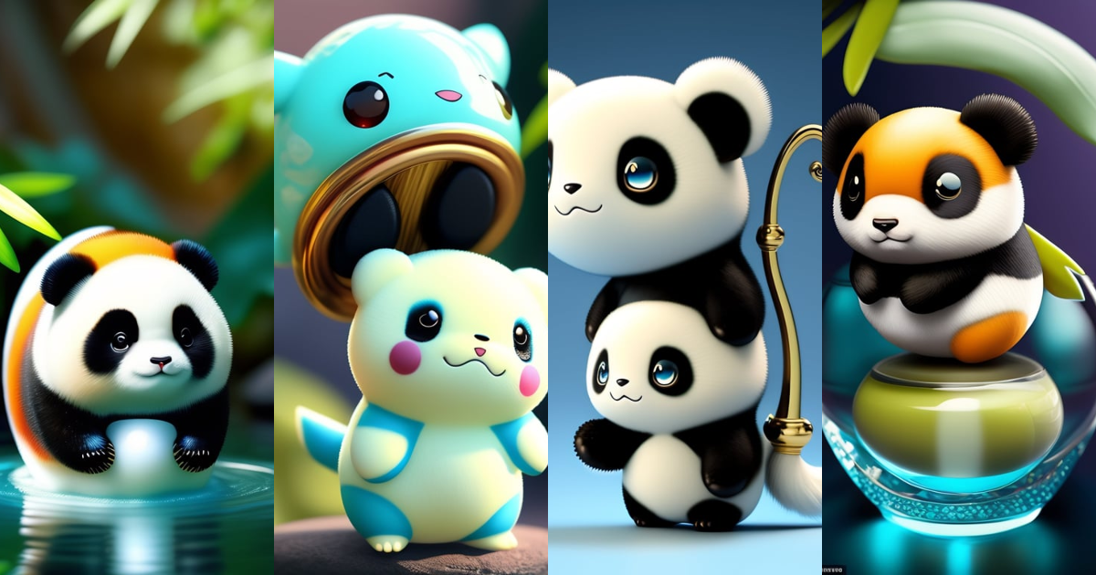 Lexica - An adorable water type pokemon that resembles a small panda ...