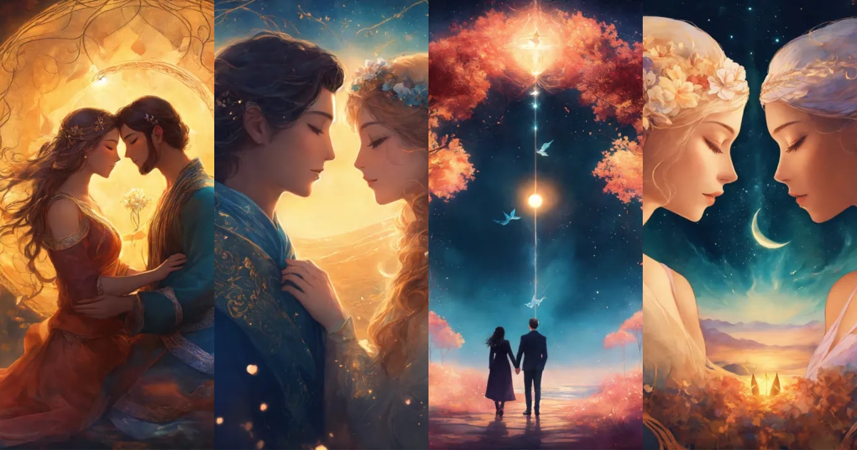 Lexica - "Create an ethereal and magical illustration representing two ...