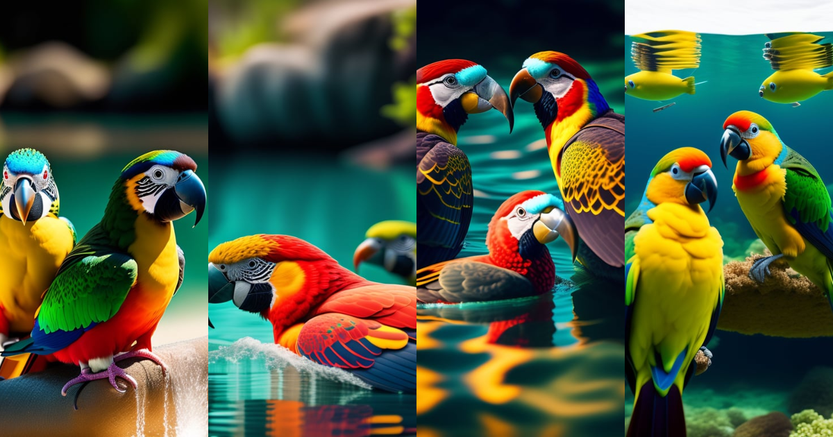 Lexica - Swiming parrots