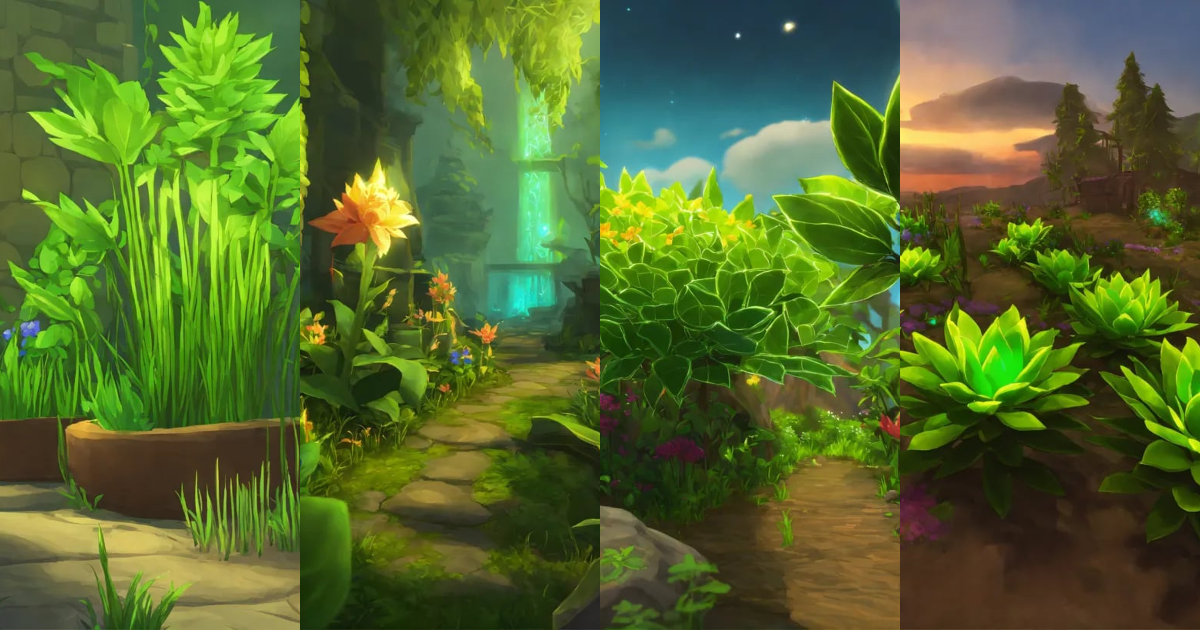 Lexica - Bio luminous medicinal plants like RuneScape