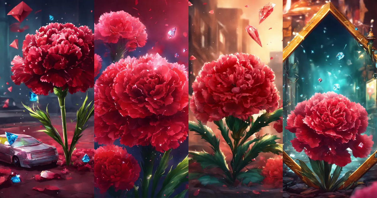Lexica - Snowing diamonds on red carnations, smokey, graffiti art, behance premium, behance hd ...