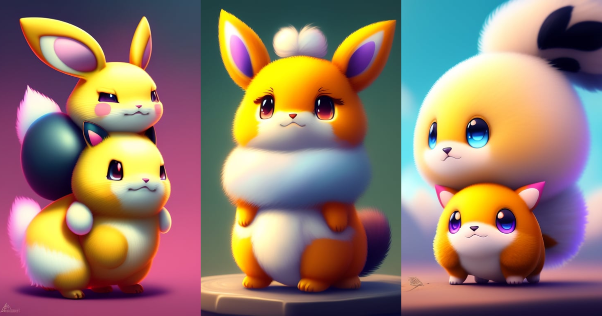 Lexica - CUTE AND ADORABLE CARTOON FLUFFY pokemon, FANTASY, DREAMLIKE ...