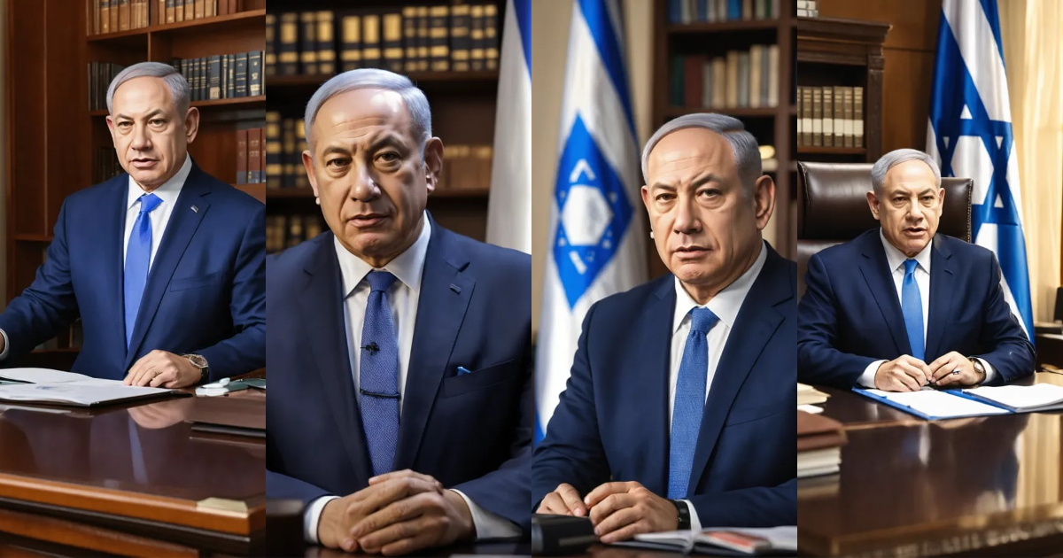 Lexica - Generate a picture of benjamin netanyahu in his office in ...