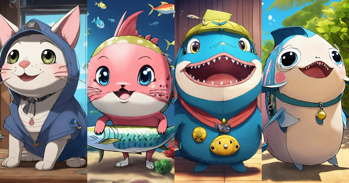 Lexica - Charlie the tuna as anime