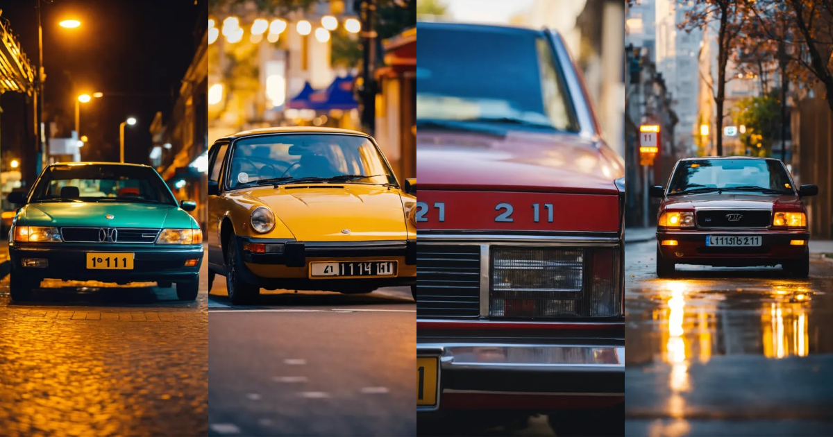 Lexica - A car parked with plate number 1111 parked on a street with a ...