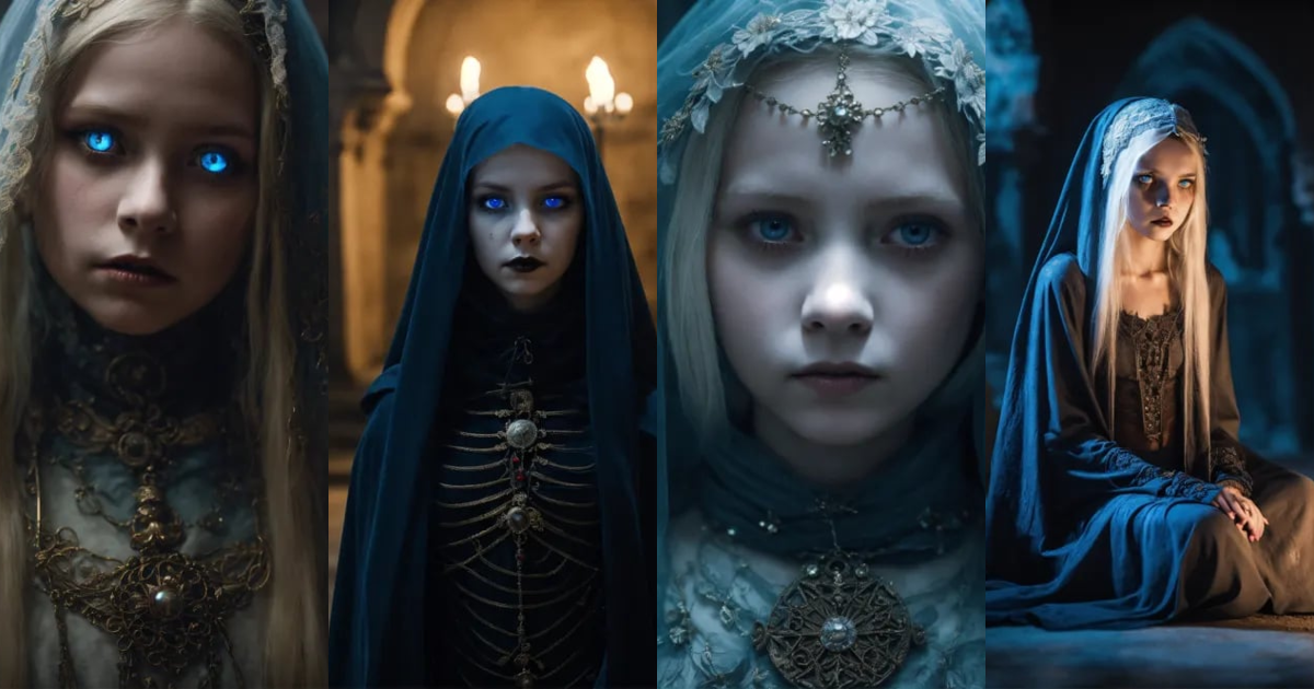 Lexica - Body portrait of a very childish deadly pale extremely slim ...