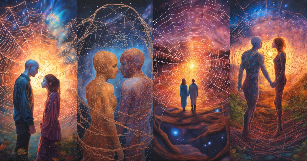 Lexica - Realistic colored pencil drawing of two human souls faceless ...