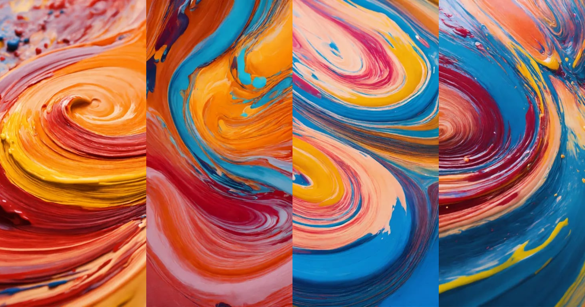 Lexica - Swirling paint being mixed, close up, inside, swirling, paint ...