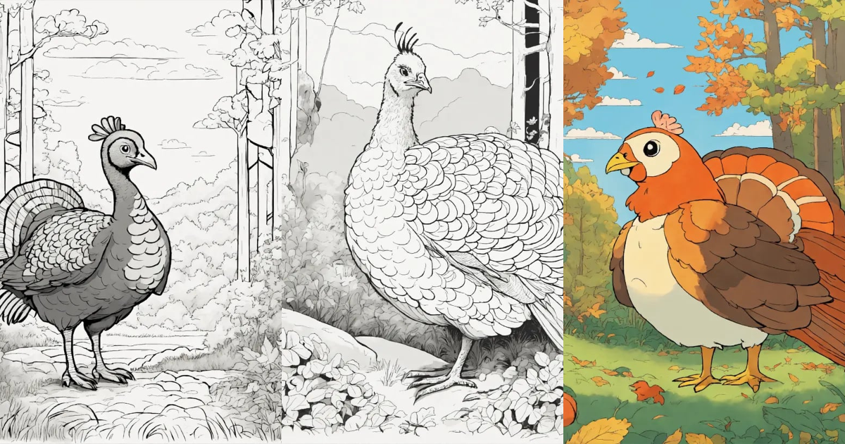 Lexica - Cute Once there was a friendly turkey named Tommy who lived in ...