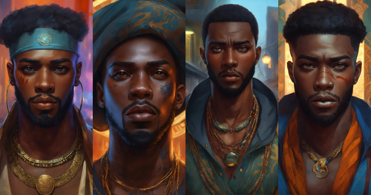 Lexica - African male thief, with scar across the face, scary looking ...