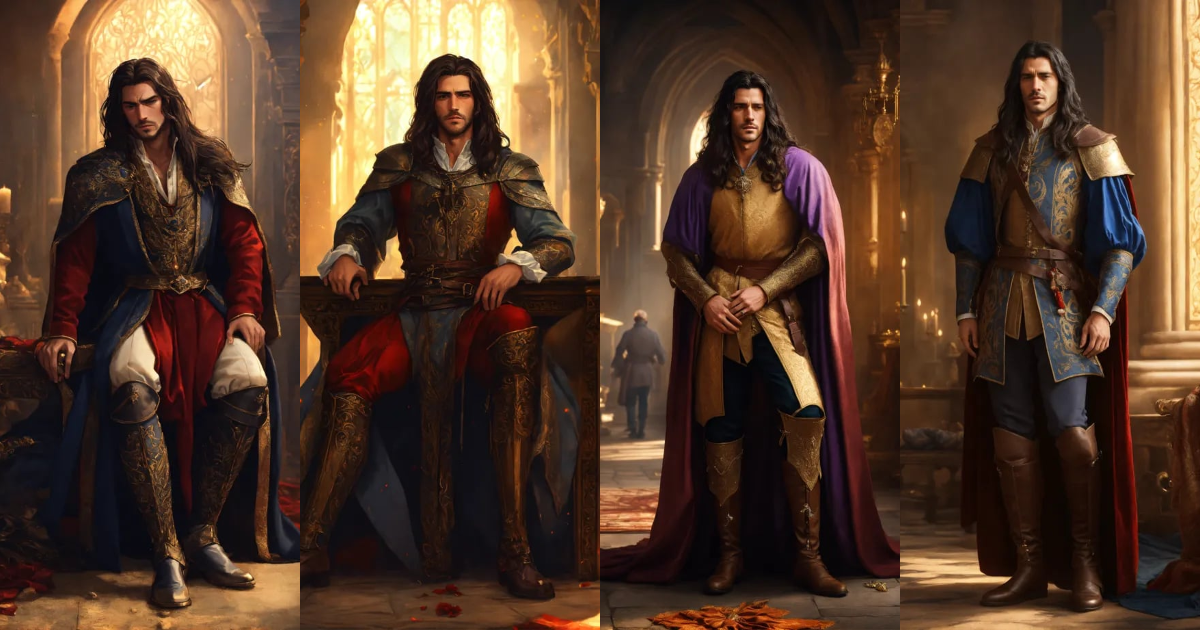 Lexica - A handsome, serious, sad man with long, straight, dark hair ...