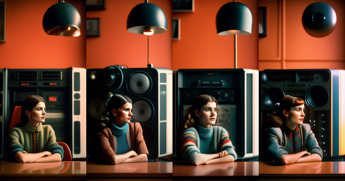 Lexica - A Soviet girl sitting in a chair in front of a soviet computer ...
