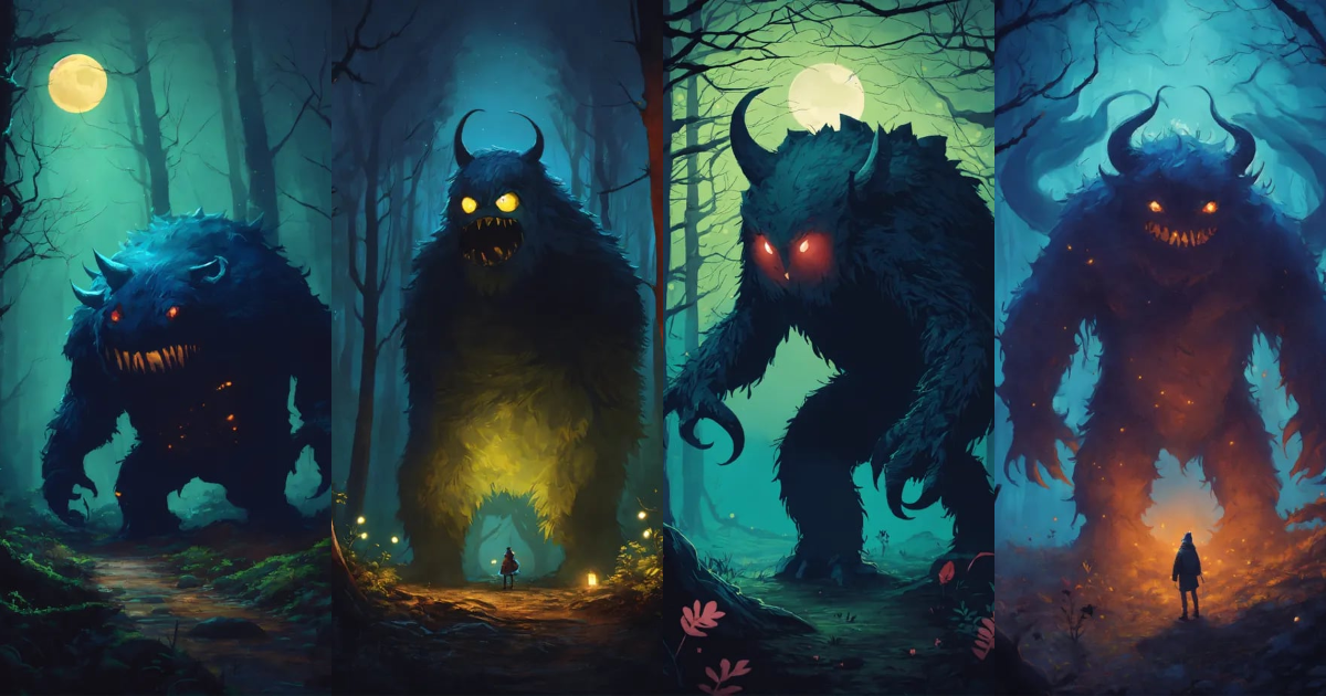 Lexica - Monstre dans une foret la nuit