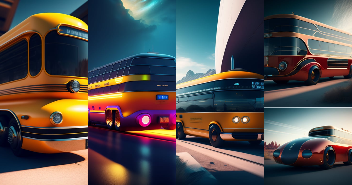 Lexica - Intergalactic bus scifi 8K render octane high definition ...