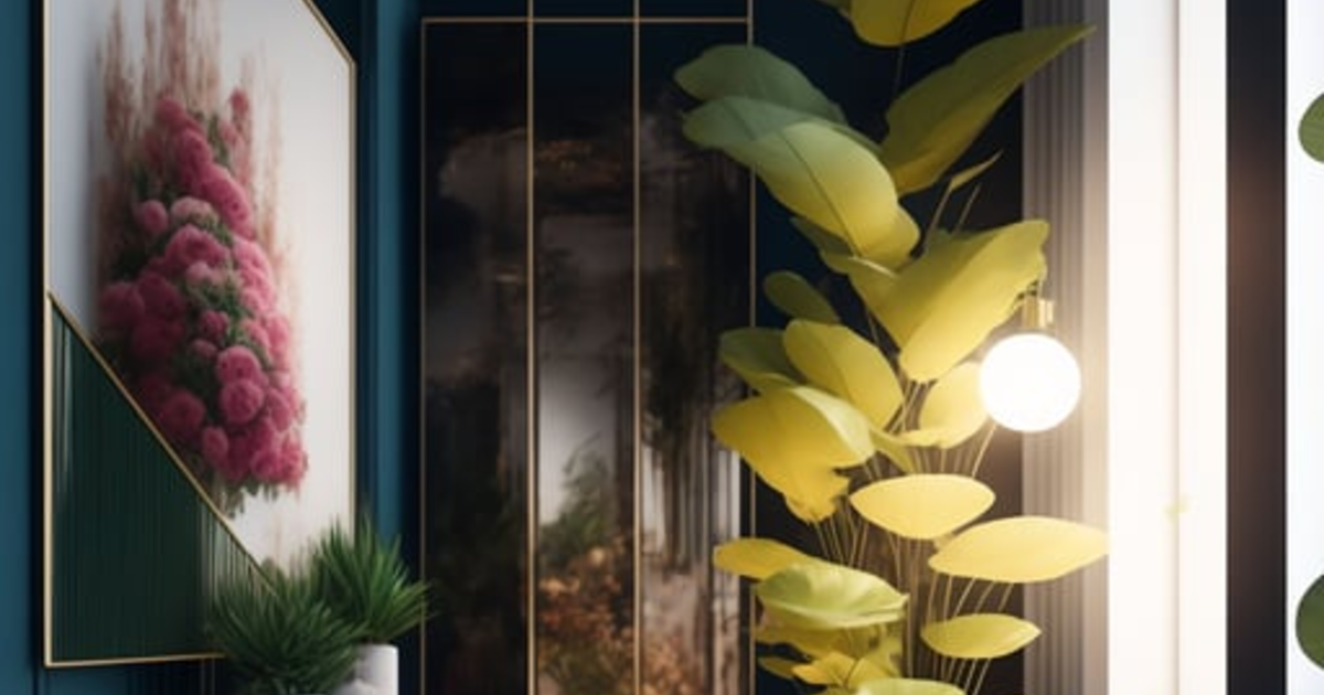 Lexica - Lots of furniture, wall art, plants, flowers, cozy, chaotic ...