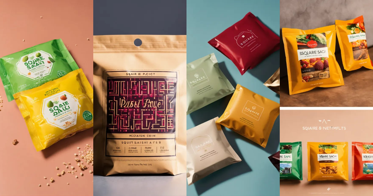 Lexica - A unique branding design for square sachet packs inside in ...
